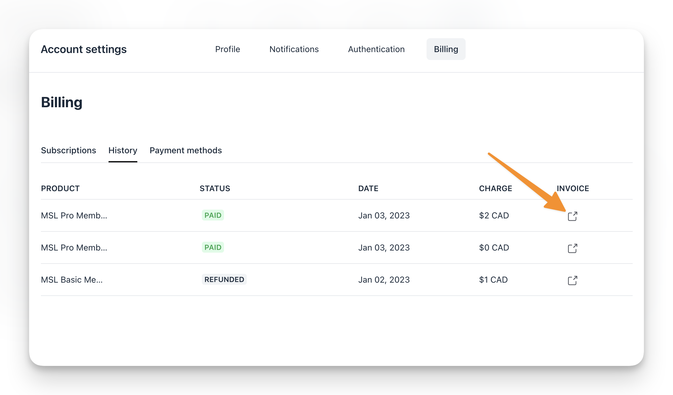 View and download payment invoices | Circle Knowledge Base