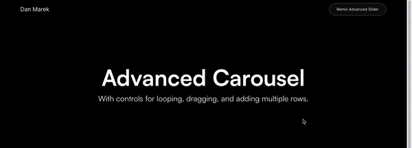 Advanced Carousel / Slider Component (Infinite Loop +6 other ...