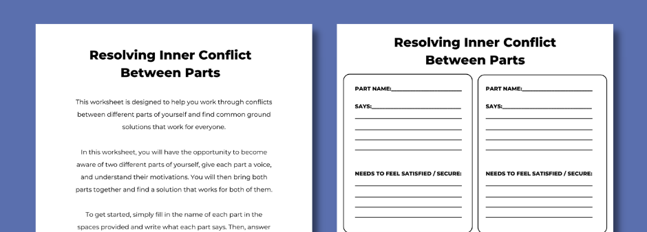 Download: Resolving Inner Conflict Between Parts IFS Worksheet ...