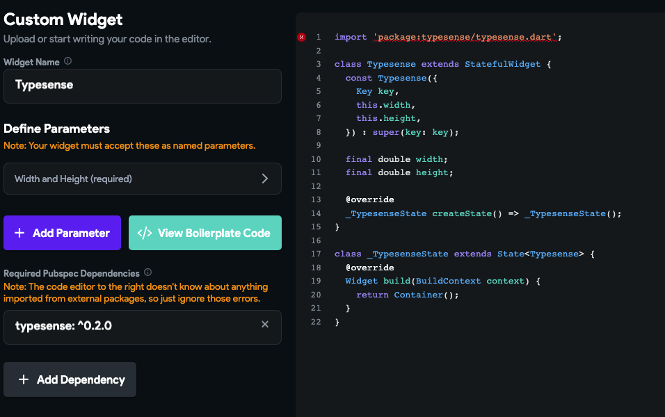 Using Typesense in Flutterflow as a Custom Widget | FlutterFlow